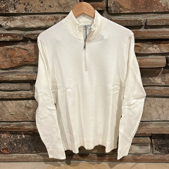 Mango | Sweaters | Mng Mango Ribbed Sweater Quarter Zip Off White ...